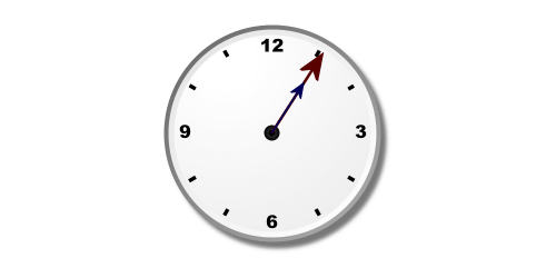 Answer to Puzzle #35: When the Hands of a Clock First Overlap